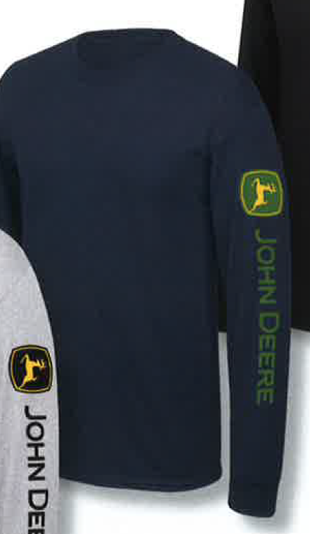 JOHN DEERE LONG SLEEVE LOGO - NAVY [XXL] | MB Country Living